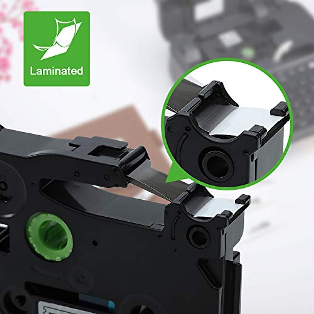 Labelife 6-Pack Replacement for Brother P Touch TZe TZ Tape 12mm 0.47 Inch Laminated Label Maker Tape for Brother Ptouch PT-D210 PT-H110 D600 D400 PTD220 Label Maker, White/Clear/Red/Blue/Yellow/Green