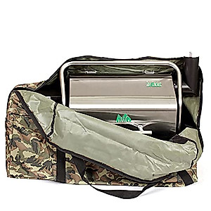 Green Mountain Grills GMG-6015 Weatherproof Tote Bag with Zippers and Velcro for Davy Crockett Portable Pellet Barbeque Models, Camouflage
