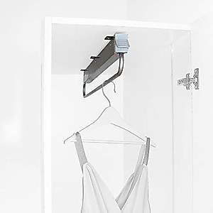 Emuca 7005725 - Wardrobe Pull Out Clothes Hanger Rail, Sliding Hanging Rail with Lenght 800mm
