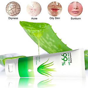 Mroobest Aloe Vera Gel, Aloe Gel 100 Percent Pure Plant, Deeply Hydrating ＆ Repairing, Sunburn ＆ Eczema Relief, Acne, Small Cuts, Suitable for Face, Body