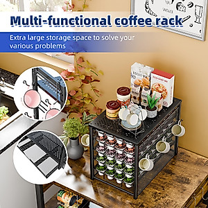 Simple Trending 5-Tier Coffee Pod Holder for K-Cup, 160 Pod Pack Capacity Rack, Metal, Black