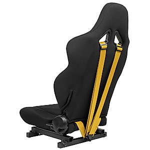 OpenWheeler Racing and Flight Simulation Cockpit Four Point Harness. Virtual Reality add-on. Yellow