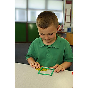 LEARNING ADVANTAGE GeoStix Basic Set - 80 Construction Sticks - 24 Activity Cards - 2 Protractors - Build 2D Shapes and Measure Angles - Teach Geometry with Construction