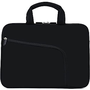 11.6 12 12.1 Inch Laptop Sleeve Carrying Bag Protective Case Neoprene Sleeve Tote Tablet Cover Notebook Briefcase Bag with Handle Extra Pockets for Women（Black）