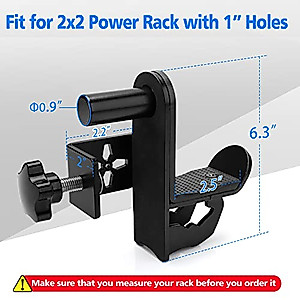 BRTGYM J Hooks Power Rack for 2x2 Squat Rack Power Cage with 1" Holes, 1000lbs Capacity J Cups, 5GA Steel Constructed