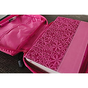 Adventure Bible Cover for Girls, Zippered, with Handle, Nylon, Pink, Medium