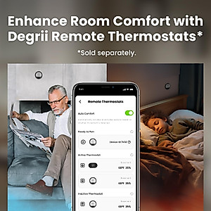 Degrii Smart Thermostat - Smart Thermostats for Home with App Control, Multi-Schedule Programming, Geofencing, Easy DIY Setup, Programmable Wi-Fi Thermostat, Black