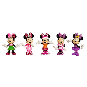 Disney Junior Minnie Mouse 3-inch Collectible Figure Set, 5 Piece Set, Officially Licensed Kids Toys for Ages 3 Up by Just Play