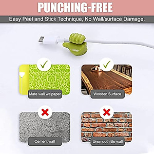 Dazzle fairy Thumb Wall Hooks Cable Holder – Pack of 24 Self Adhesive Thumb Hooks | Hanging Cable Clips Key Hook Multi-Function Wall Hooks for Cable Management