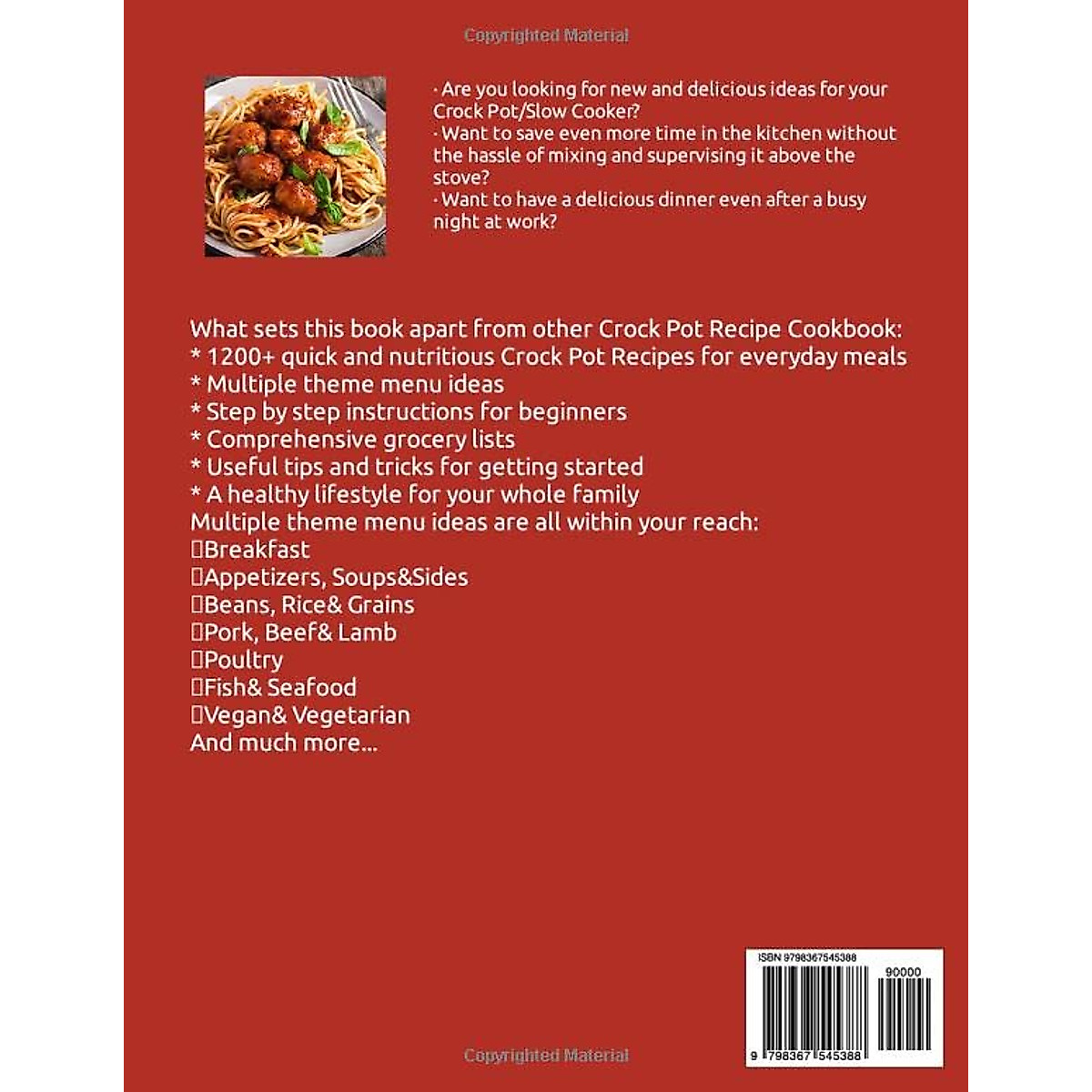 The Complete Crock Pot Cookbook for Beginners 2023: 1200 Super Easy, Delicious & Healthy Crockpot Recipes for Everyday Meals to Live a Healthy Life