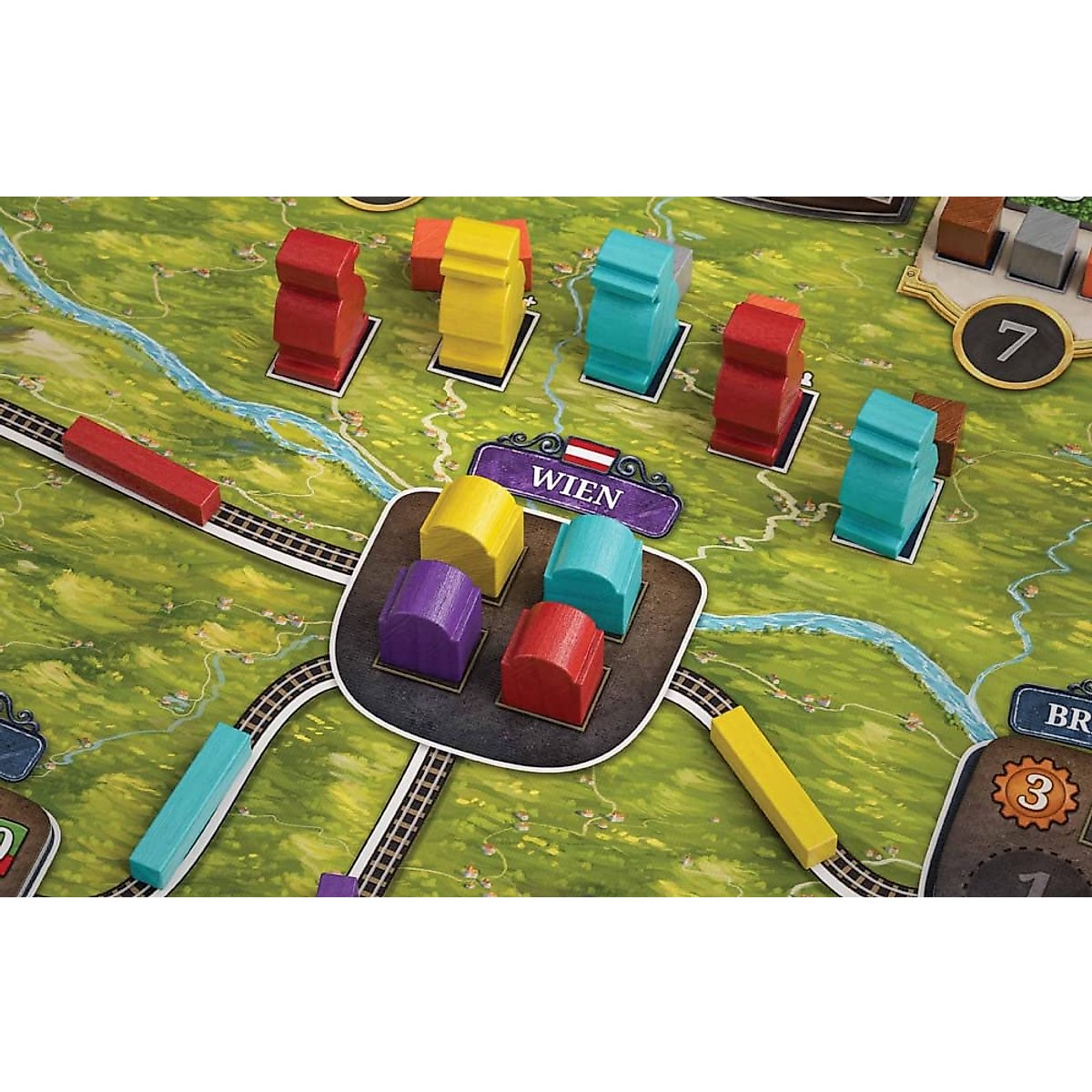 Capstone Games: Imperial Steam, Strategy Board Game, Plan, Build and Expand Your Railway Network, 2 to 5 Players, 120 Minute Play Time, Ages 15 and Up