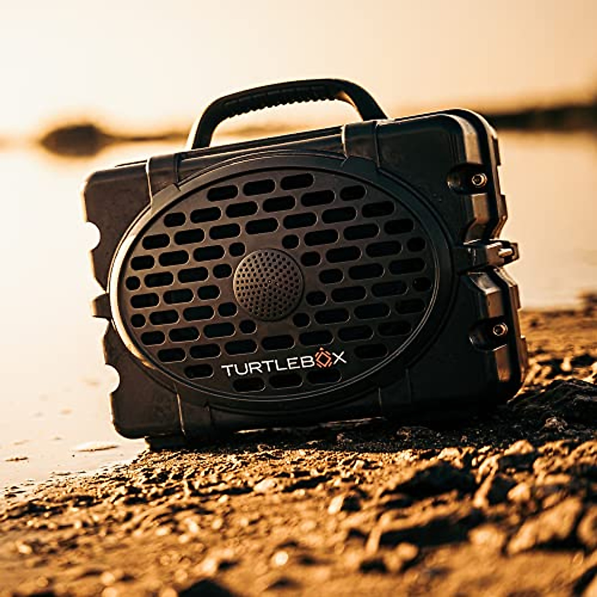 Turtlebox Gen 2: Loud! Outdoor Portable Bluetooth Speaker | Rugged, IP67, Waterproof, Impact Resistant & Dustproof (Plays to 120db, Pair 2X for True L-R Stereo), Thunderhead Gray/Black