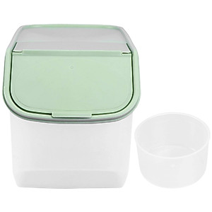 Cabilock Rice Storage Bin Cereal Containers Large Dispenser Food Storage Containers Kitchen Pantry Storage Containers for Sugar Flour and Baking Supplies Green