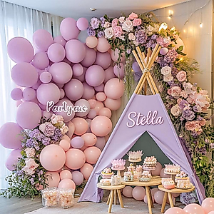 Partycus Pink Purple Balloon Garland Double Stuffed Lavender Party Balloon Macaron Light Pink Latex Pastel Balloons Arch Kit for Birthday Baby Shower Wedding Engagement Princess Party Decoration…