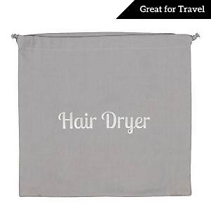 Hair Dryer Bags by Radiant Complex: Perfect for Travel, and Safe Storage of Any Hair Dryer, Curling Iron, Straightener, Brush or Makeup Bag. Convenient 12.25" x 13.25" Size fits Any Hair Accessory