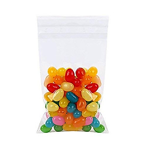 200ct Small Square Clear Cello Bags 4x4 Self Seal - 1.4 mils Thick Adhesive OPP Poly Bags for Jewelry Earrings Candies Bakery Candle Cookie 4'' x 4''