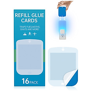 16 Pack Refill Cartridges for Stem and Compatible with Raid Essentials Flying Insect Light Trap Compatible with Wondercide Plug-in Blue Light Trap for Fly Bug Mosquito Gnat Indoor