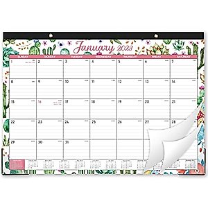 Desk Calendar 2023-2024 - Calendar 2023-2024 from January 2023 - June 2024,18 Months Monthly Desk Calendar, 17" x 12", Desk Pad, Large Ruled Blocks, To-do List & Notes, Best Desk Calendar for Organizing