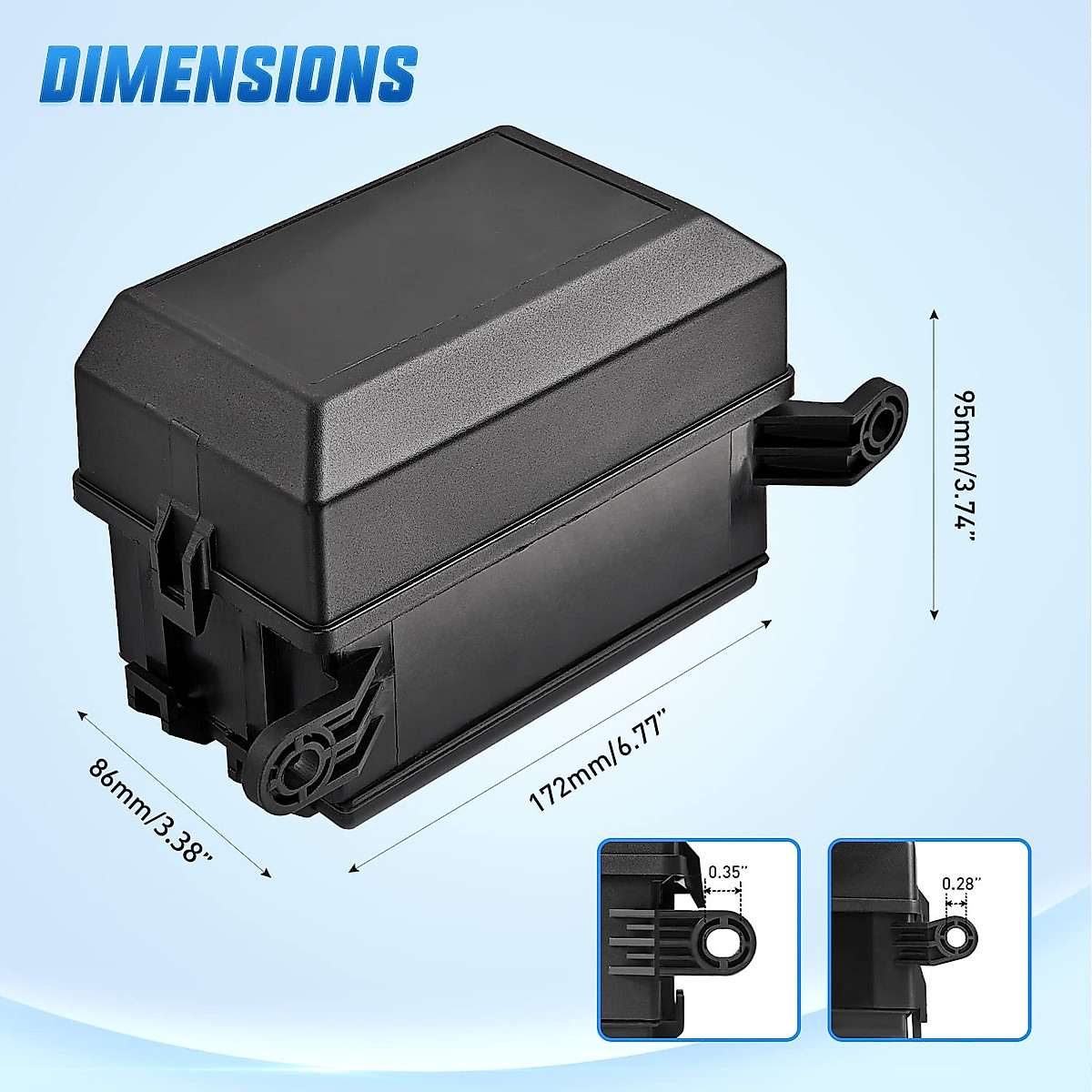 Nilight Fuse and Relay Block Box 6 Slots 24V ATC/ATO Universal Waterproof Kit for Car Truck Marine Boat