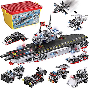 570 PCS Robots Building for Kids - Build a Robot Construction Bricks Mecha Assembly Toys Vehicle Sets Compatible with Lego, Gift for Boys Girls 6-12