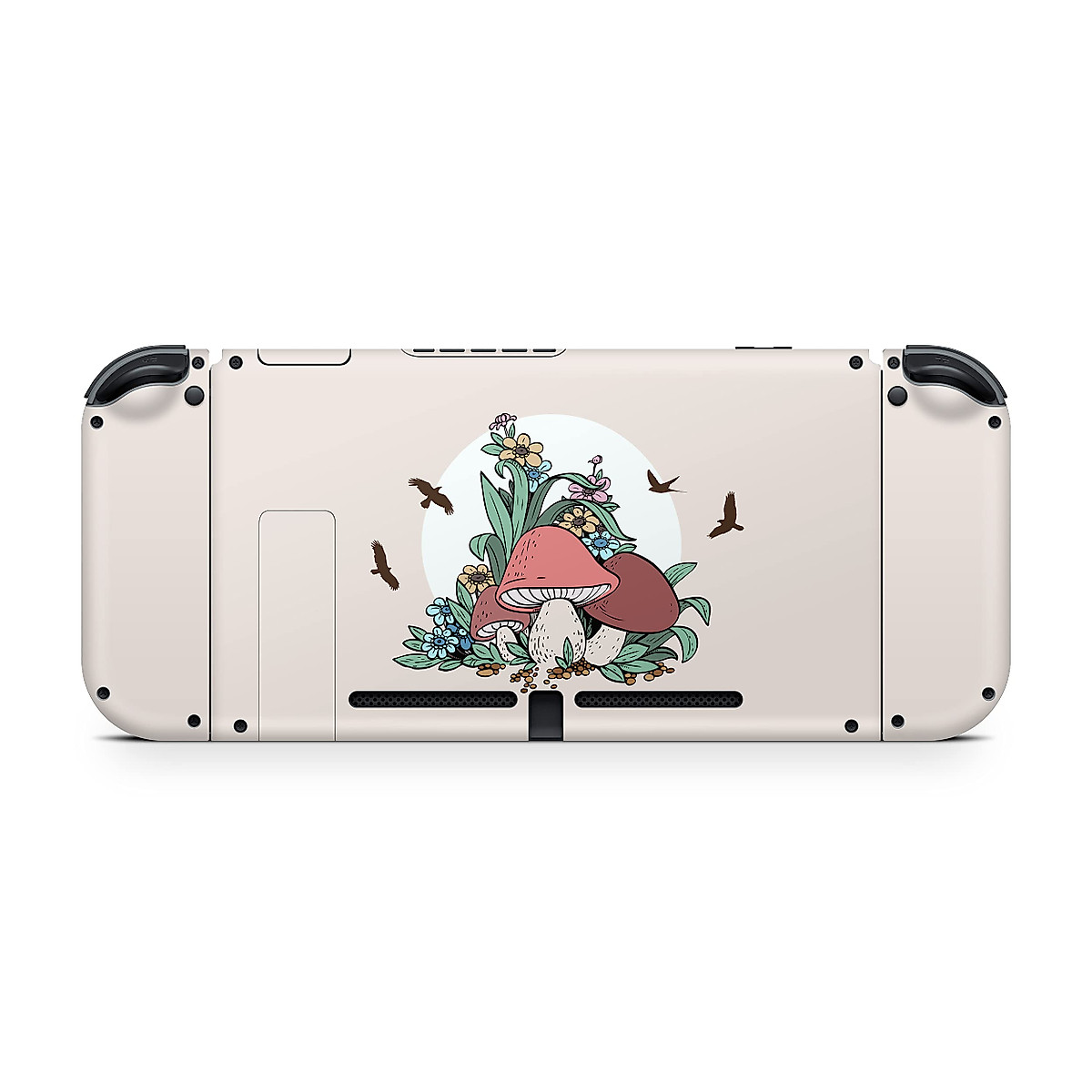 Tacky design Mushroom Skin Compatible with Nintendo Switch Skins Decal, Kawaii Vinyl 3m Compatible with Nintendo Switch Stickers Full wrap Cover