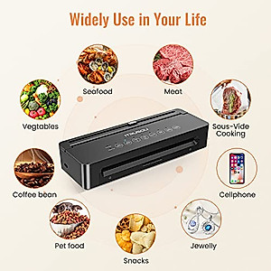 Automatic Vacuum Sealer Machine, ITRUSOU 95kPa Food Vacuum Sealer, Built-in Cutter 10 IN 1 Vacuum Air Sealing with 10PCS Free Bag