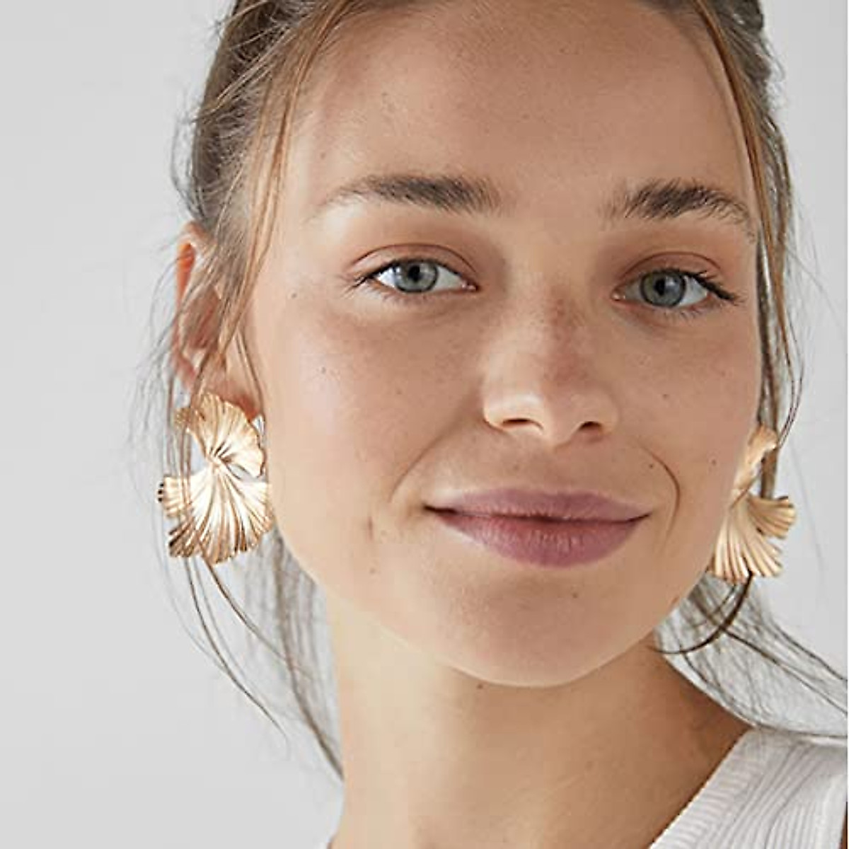 Gold Statement Earrings Ginkgo Leaf Earrings Alloy Vintage Boho Flower Dangle Fashion Summer Earrings for Women