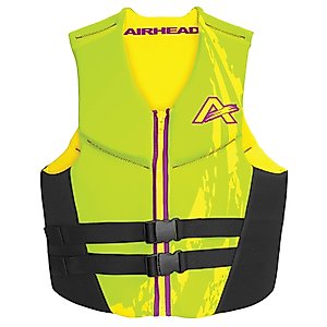 Airhead Swoosh Kwik-Dry Neolite Life Jacket, US Coast Goard Approved Type III Life Jacket, Adult and Youth Sizes