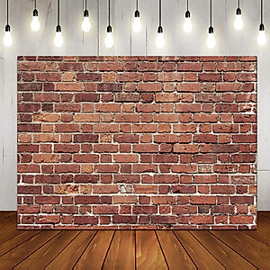LTLYH 10x10ft Red Brick Wall Photography Backdrop Photo Background Kids Birthday Cake Smash Photoshoot Wedding Graduation Party Photographer Photo Booth Studio Props Banner 080
