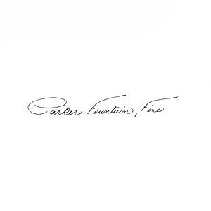 PARKER Duofold Centennial Fountain Pen, Prestige Blue Chevron, Fine Solid Gold Nib, Black Ink and Convertor (1931369)