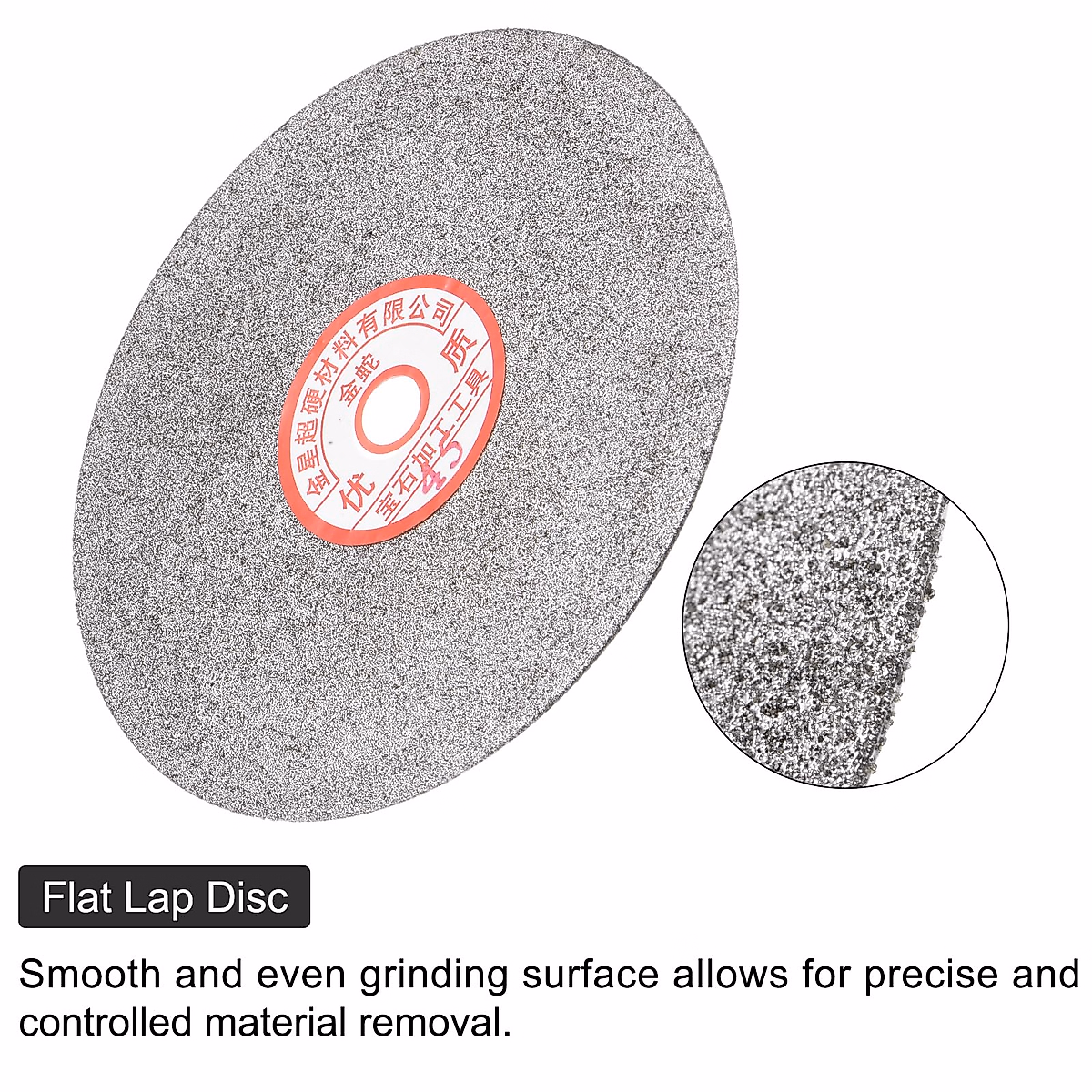 uxcell Diamond Sanding Grinding Disc, 6-Inch (150mm) Grit 45 5/8" Arbor Hole, Flat Lap Disk Polishing Discs Abrasive Wheel for Gemstone Tile Porcelain Glass Stone Metal