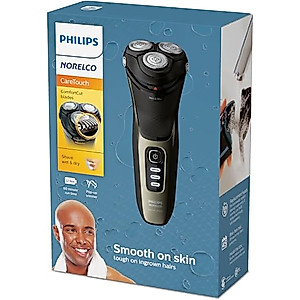 Philips Norelco CareTouch, Rechargeable Wet & Dry Electric Shaver with Pop-Up Trimmer, S3210/51