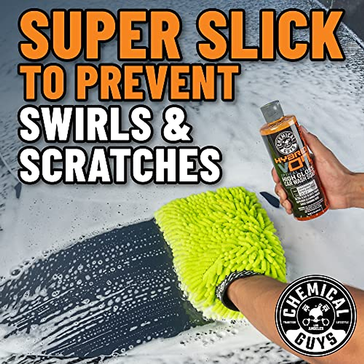 Chemical Guys CWS_808_16 Hybrid Foaming High Gloss Car Wash Soap (Works with Foam Cannons, Foam Guns or Bucket Washes) Safe for Cars, Trucks, Motorcycles, RVs & More, 16 fl oz, Orange Scent