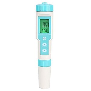 Water Quality Tester, Salt Tester, Digital Screen 7 in 1 Multifunction Pen Type Water Quality Testing Meter Fast Accurate Calculation Salinity PH TDS EC ORP Tester IP67 Waterproof Detachable Probe