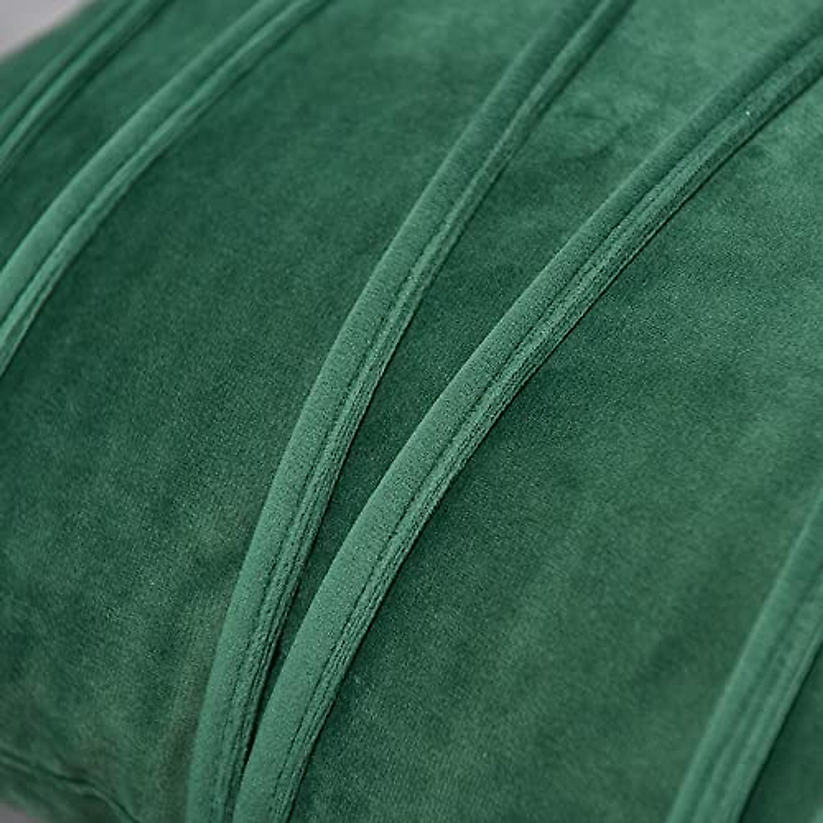 NianEr Decorative Plush Velvet Throw Pillow Covers Sofa Accent Couch Pillows Set of 2 for Bed Living Room Square Pillow Cases 20X20 Deep Green