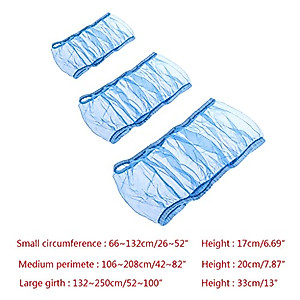 YUNAWU Nylon Mesh Bird Seed Catcher Guard Net Cover Shell Skirt Traps Cage Basket S M L (L, Black)