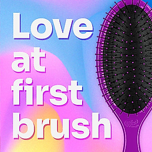 Wet Brush Detangling Hair Brush Set, Original Detangler & Mini Combo, Purple - Ultra-Soft IntelliFlex Bristles, Glide Through Tangles With Ease For All Hair Types - Pain-Free For Women, Men