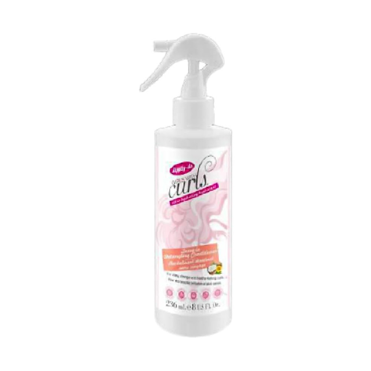 DIPPITY-DO GIRLS WITH CURLS COCONUT LEAVE IN DETANGLING CONDITIONER DETANGLER 8 OZ.