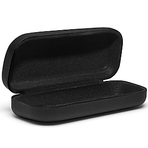 BLINKBAZAAR 100PACK FAUX LEATHER EYEWEAR GLASSES EYEGLASSES SUNGLASSES HARD CASE CLAM SHELL (BLACK)…