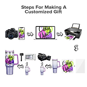 FASTSUB 40 oz Sublimation Tumbler with Handle Lid and Straw Glitter Sparkly Cup Removable Handle Double Wall Vacuum Insulated Travel Mug Personalized Gifts for Tumbler Heat Press Multicolored 6 Pack