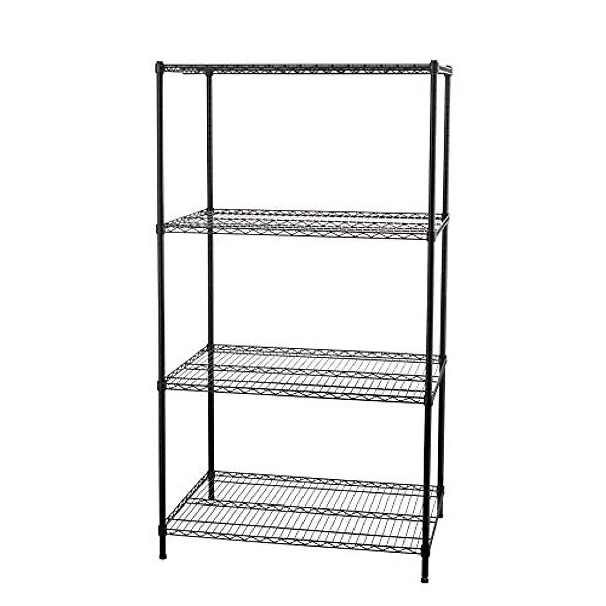 Multi-use Shelving Unit 4-Tier Space-Saving Metal Shelving Storage Rack Heavy Duty Metal Shelf Organizer for Home Office Kitchen Bathroom Garage Closet Dormitory 35x23x63 Heavy Duty Racks