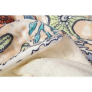 Carstens, Inc Carstens Coastal Reef 54x68 Throw Blanket, Blue