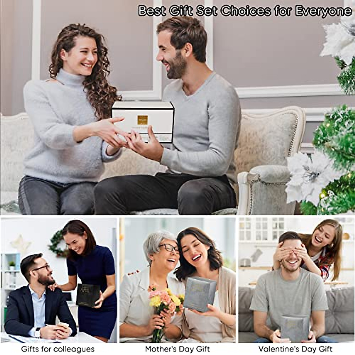 4 Pack Candles, Strong Scented Candles for Home | Sage & Lavender Candle 4×5.6 oz 200 Hour Burn, All Natural Soy Candles, Non Toxic Candles, Aromatherapy Candle Christmas Gifts for Women