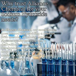 Sodium Hydroxide 50% (Caustic Soda, Lye) - 1 Quart (32 FL Oz) - for Soaps, Paper, Dyes, Cleaning, & Water Treatment - Alliance Chemical
