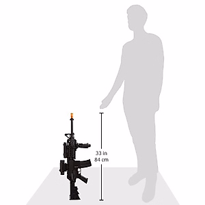 Fire Power SOFT AIR USA F4D AEG Electric Airsoft Rifle with Flashlight and Laser, Black, 200 FPS