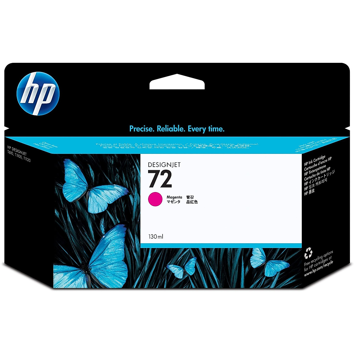 HP C9372A 72 Ink Cartridge, 130ml, Magenta