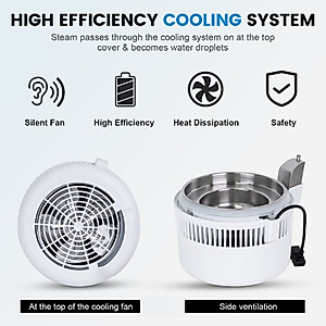 DC House 1 Gallon Water Distiller Machine, 750W, 4L Distilled Water for Home Countertop Table Desktop, Stainless Steel