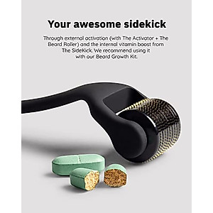 Copenhagen Grooming Sidekick (50 Days Supply) - Beard Growth Supplements - Beard Growth Pills w/Biotin - Vitamin Tablets for Facial Hair Growth for Men - Hair & Beard Vitamins Growth