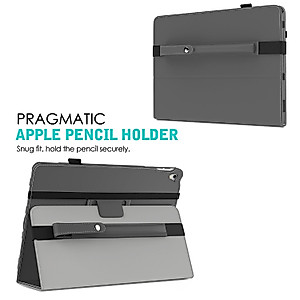 MoKo Case Holder for Apple Pencil (USB-C), Apple Pencil 1st/2nd Generation,Elastic Pocket Pouch Sleeve Detachable Cover for Apple Pen, Fit iPad Pro 11" / Pro 12.9" 2022/2021/2020/2018/2017, Space Gray