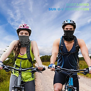 6 Pack Neck Gaiter Balaclava Bandana Gator Face Mask Scart Cover Breathable Sun Protection Headwear for Men Women (6 Pack Mix Color)